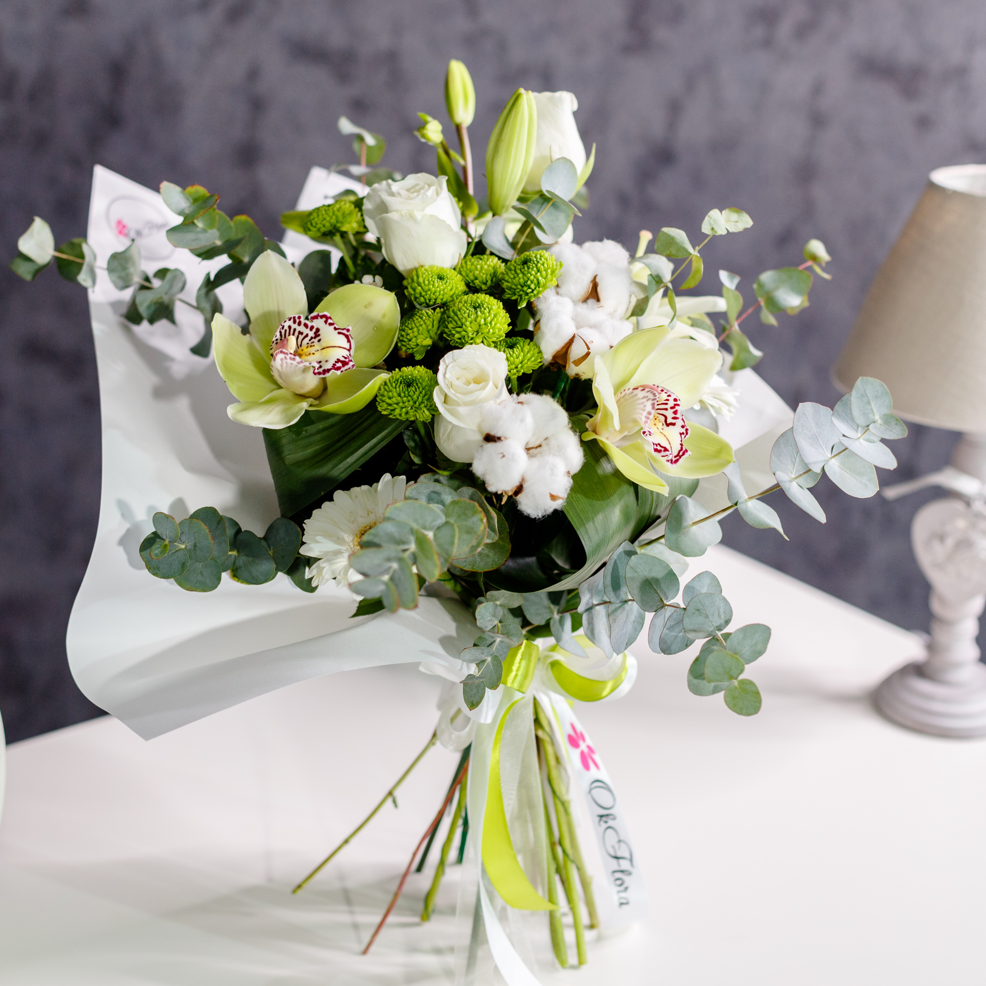 Buchet Alb-Verde | OkFlora